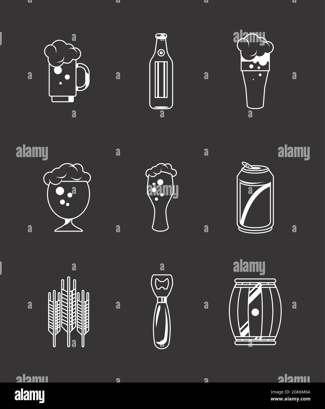 nine beers icons Stock Vector Image & Art - Alamy