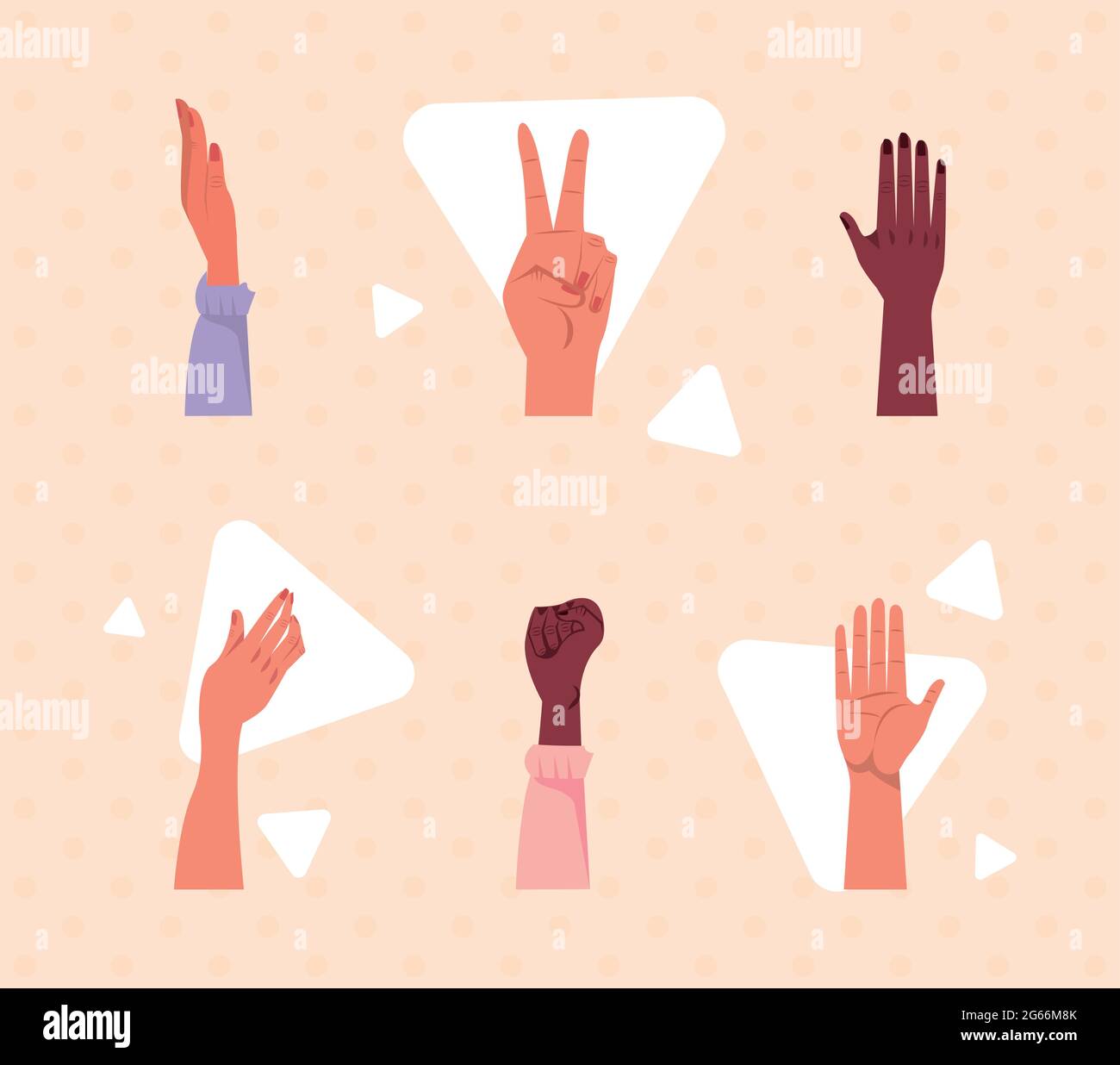 diversity hands signals Stock Vector Image & Art - Alamy