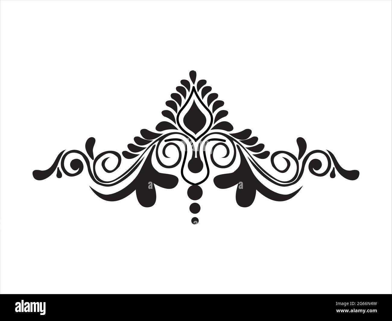 Indian Cultural Beautiful Alpona design concept of floral art isolated ...