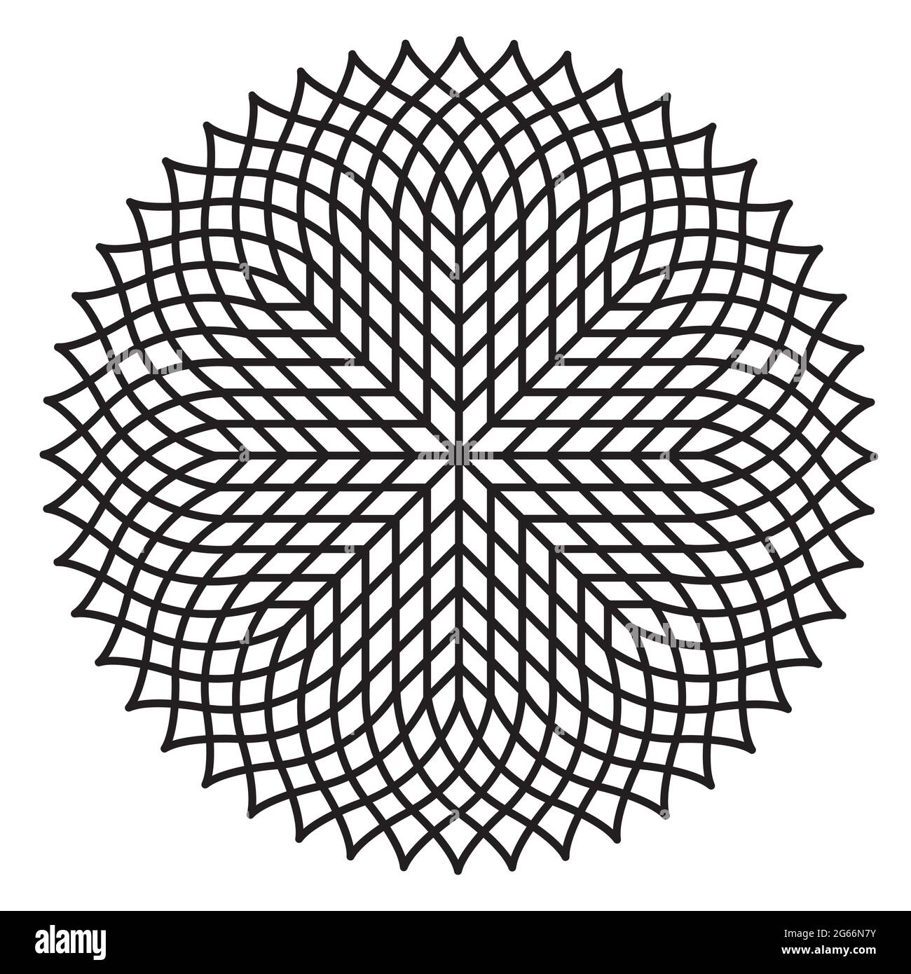 Indian Rangoli design concept of floral line art isolated on white ...