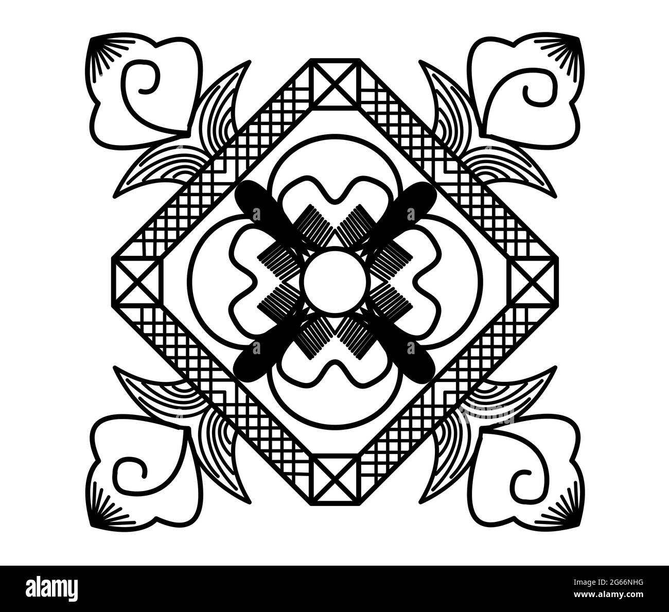 Kolam pongal india mandala Cut Out Stock Images & Pictures - Alamy