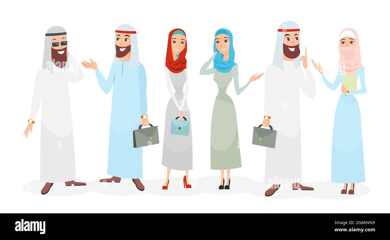 Set arabic people in Cut Out Stock Images & Pictures - Alamy