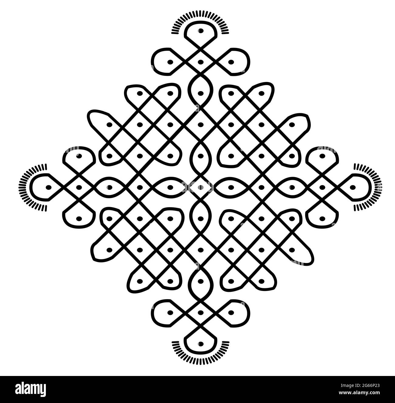 Indian Traditional and Cultural Rangoli or Kolam design concept of ...