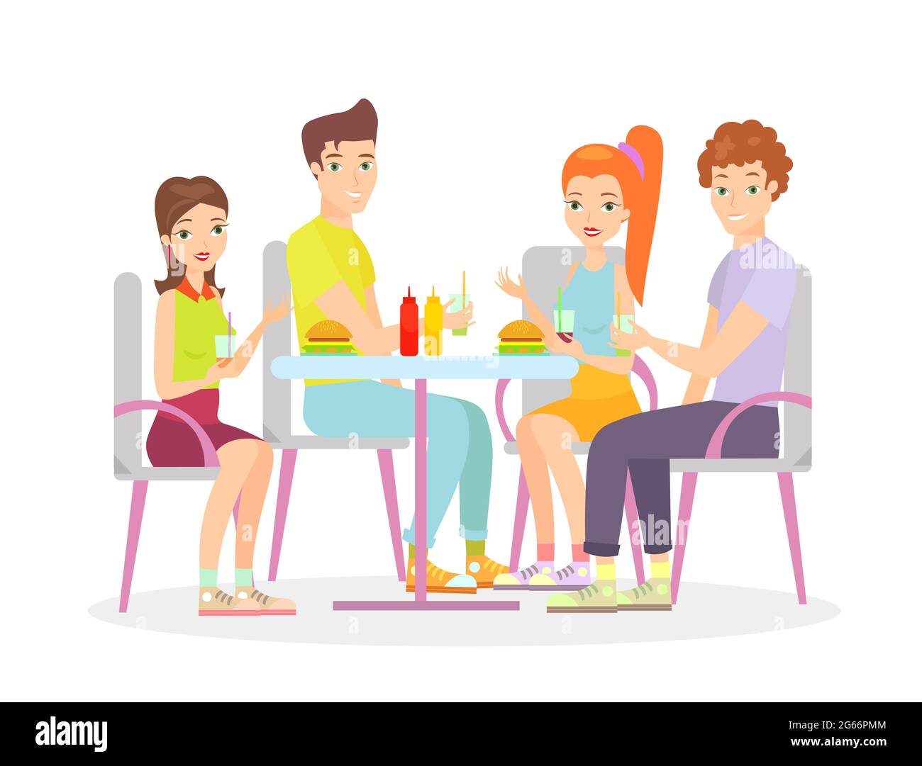 Happy Friends Talking Clip Art