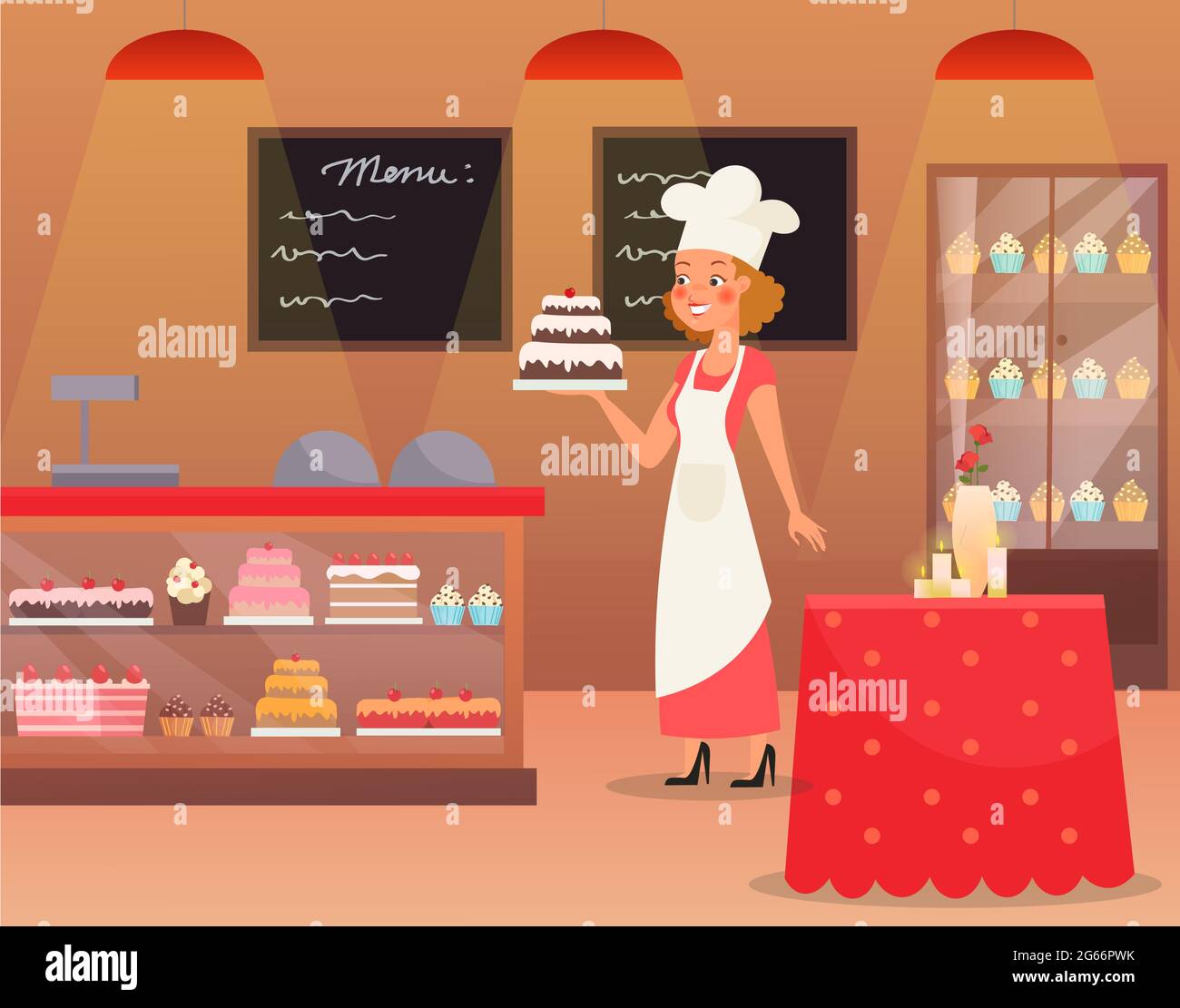Baker pastry chef cartoon character hi-res stock photography and images ...