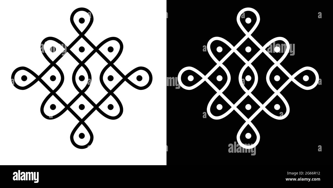 Indian Traditional and Cultural Rangoli or Kolam design concept of ...