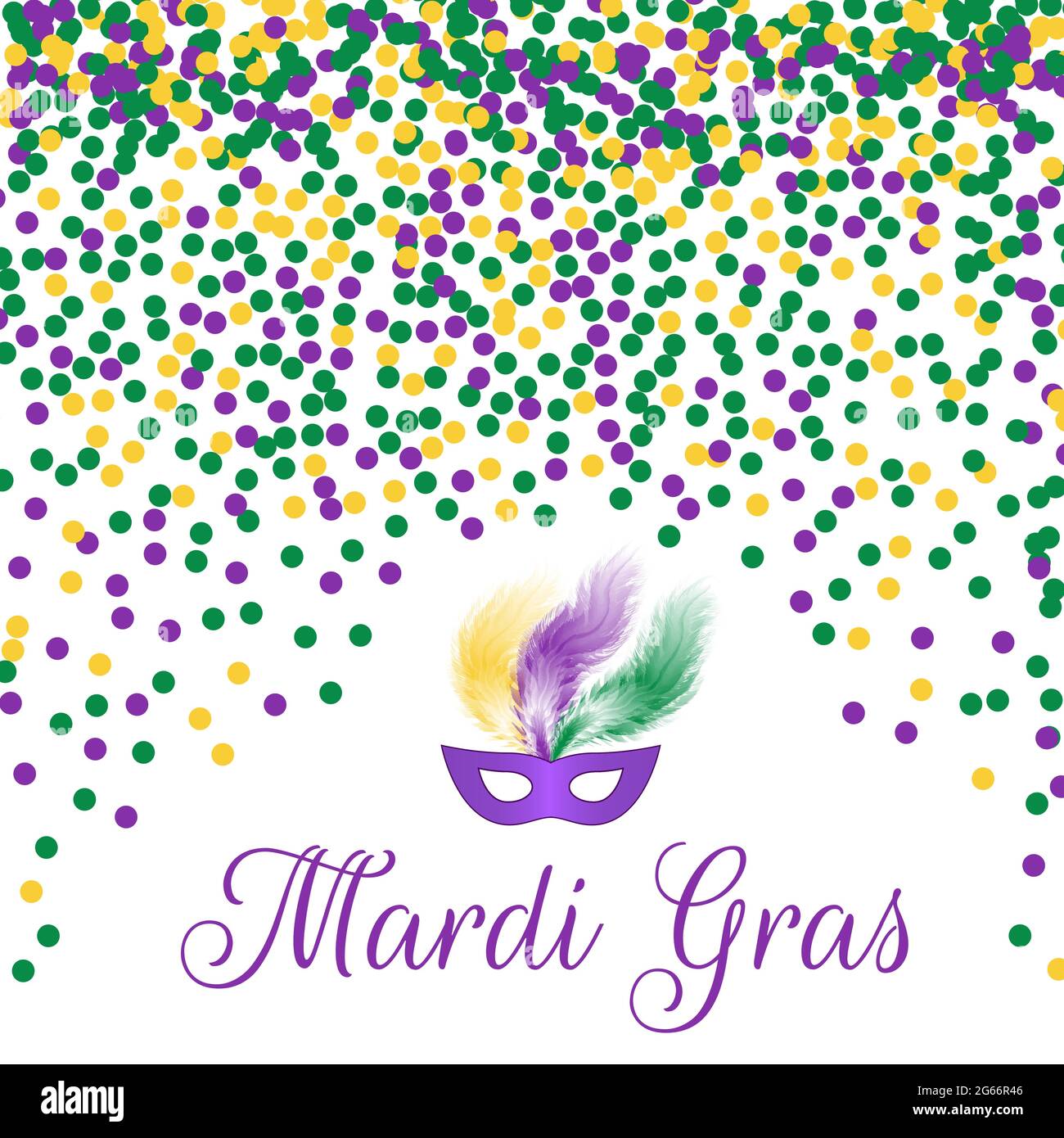 Mardi Gras carnival vector background with green, purple and yellow ...