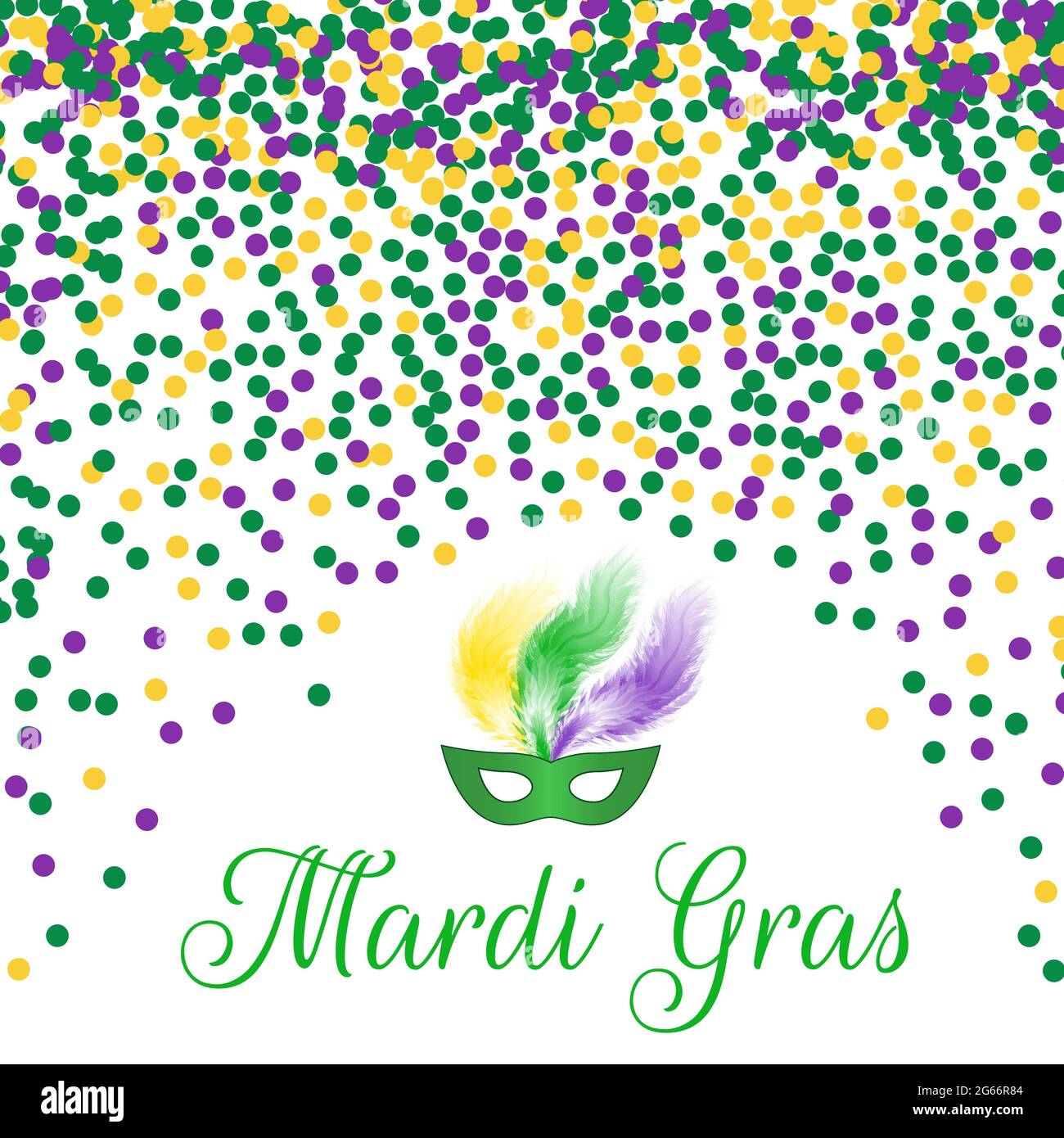 Mardi Gras carnival vector background with green, purple and yellow ...