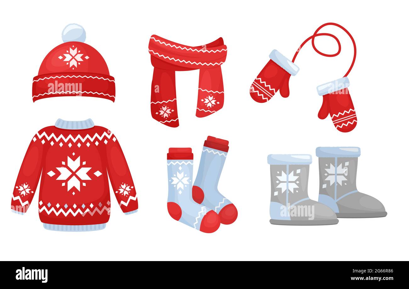 Boots scarf jacket Stock Vector Images - Alamy