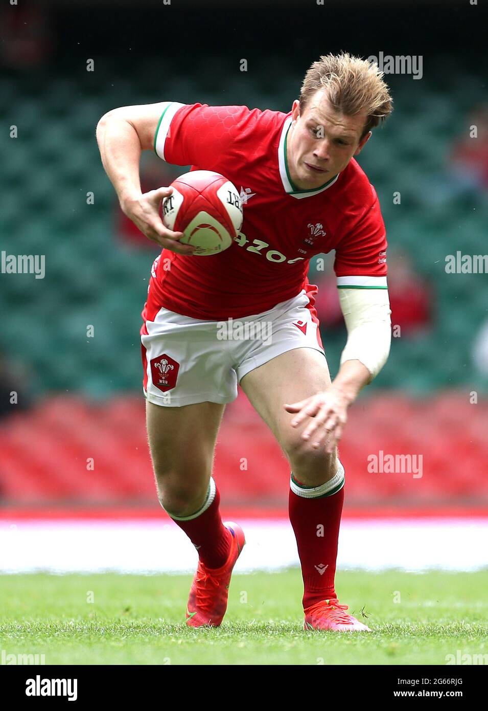 Wales' Nick Tompkins during the Summer Series match at the Principality ...