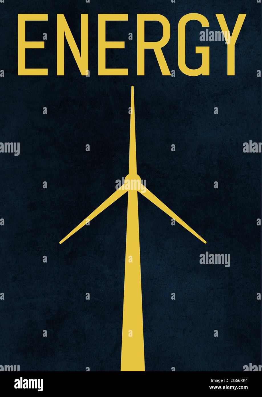 wind turbine industry of green energy. propaganda of ecology and ...