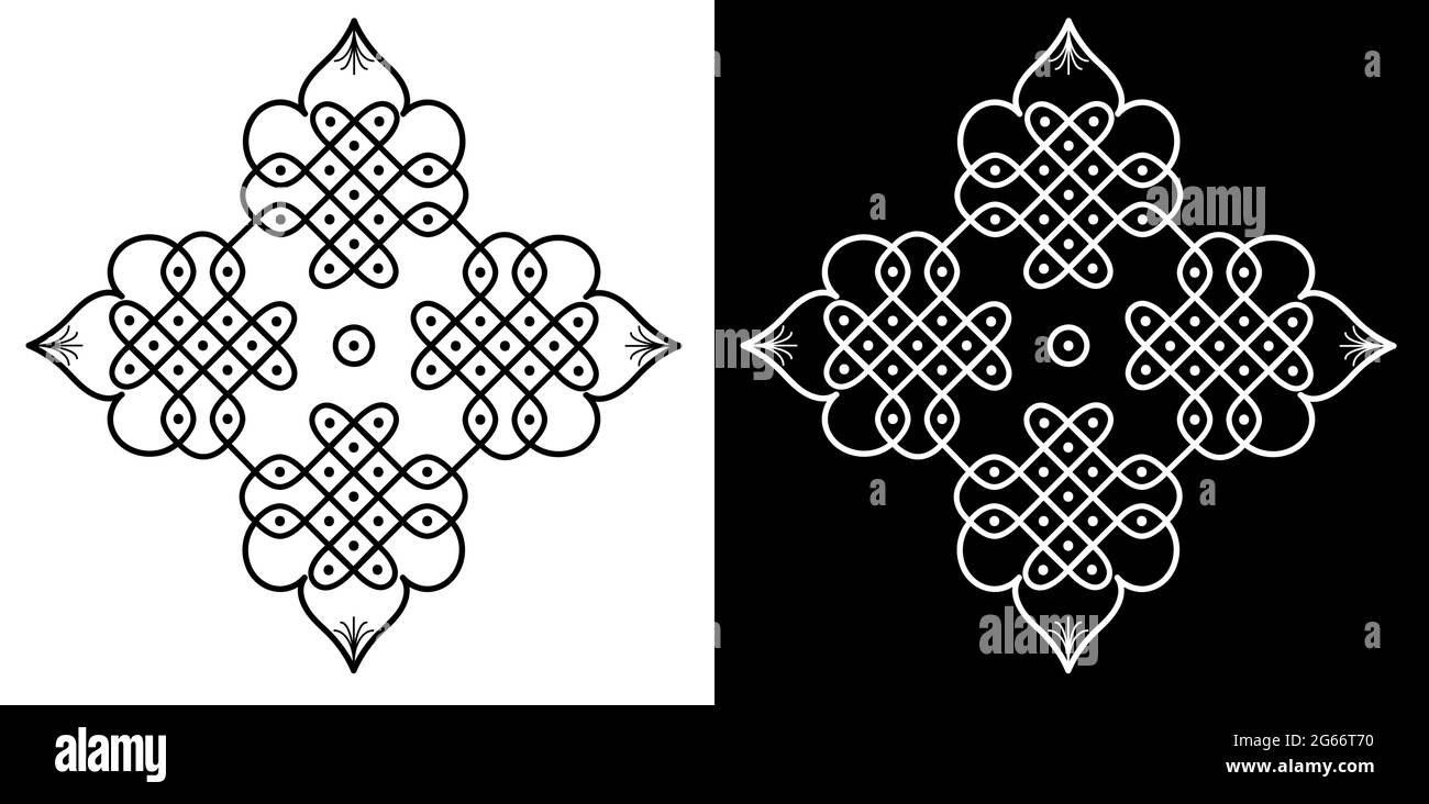 Indian Traditional and Cultural Rangoli or Kolam design concept of ...