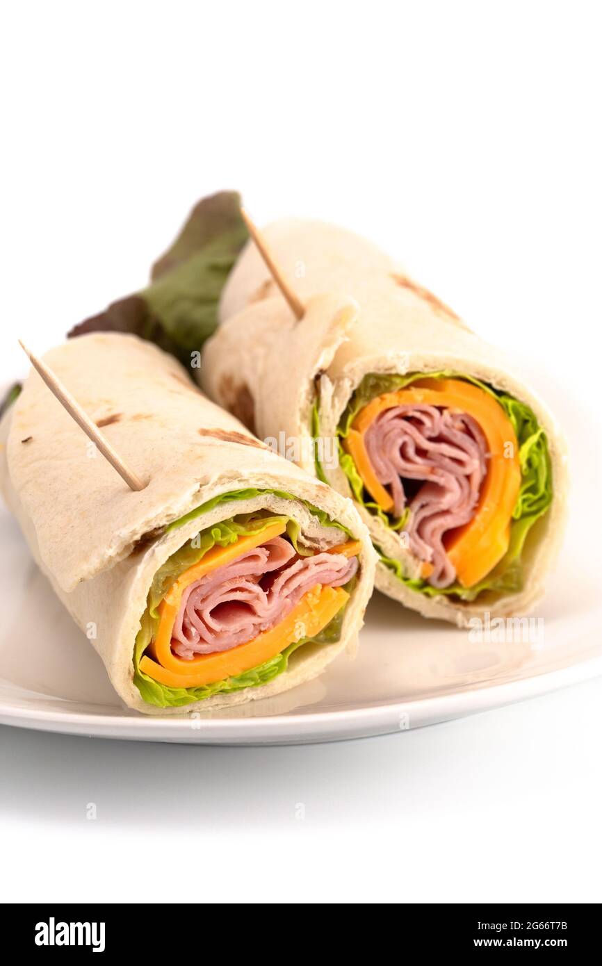 Ham cheese salad wrap sandwich hi-res stock photography and images - Alamy