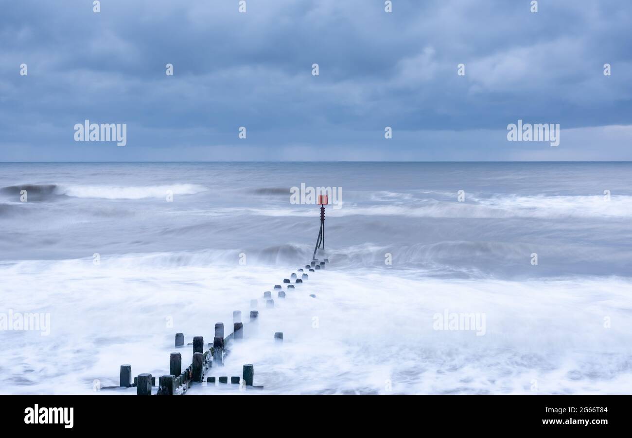 Sea defences seascape at Cart Gap, Norfolk ii. Cart Gap Seascape. May ...