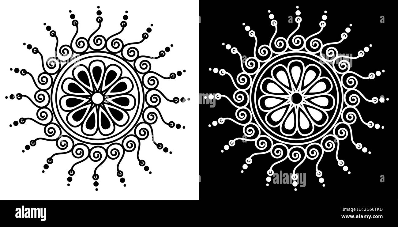 Indian Traditional and Cultural festive Rangoli Mandala design concept ...