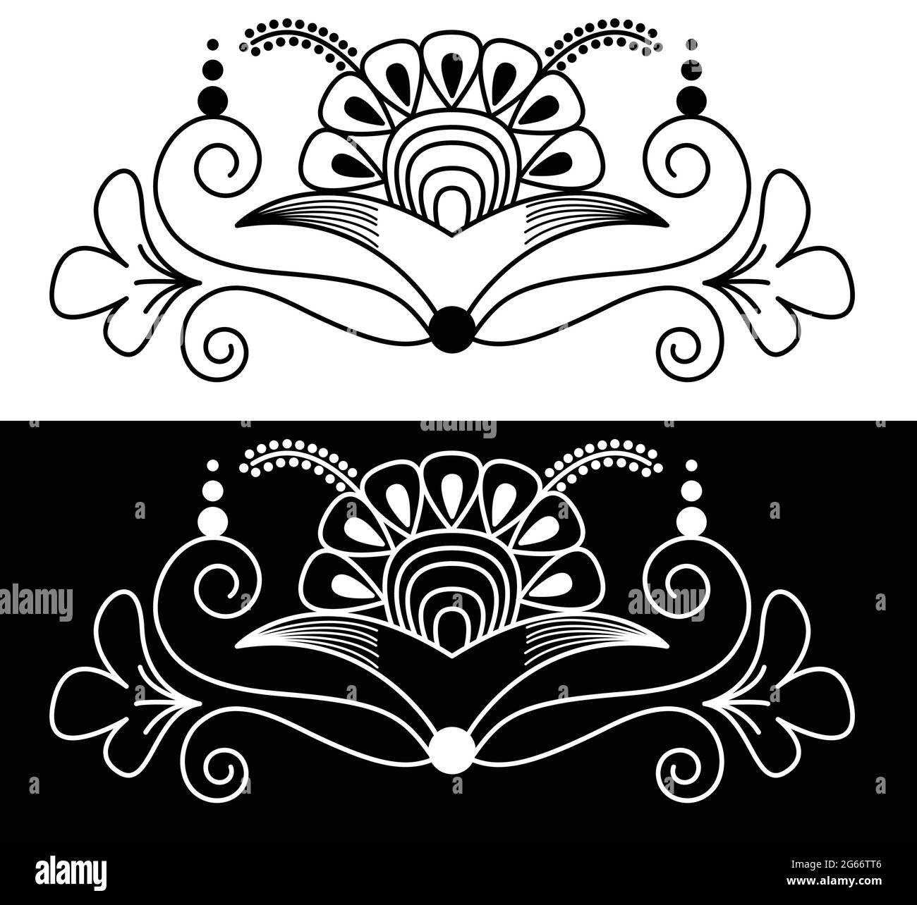 Indian Traditional and Cultural Border design concept of floral line ...