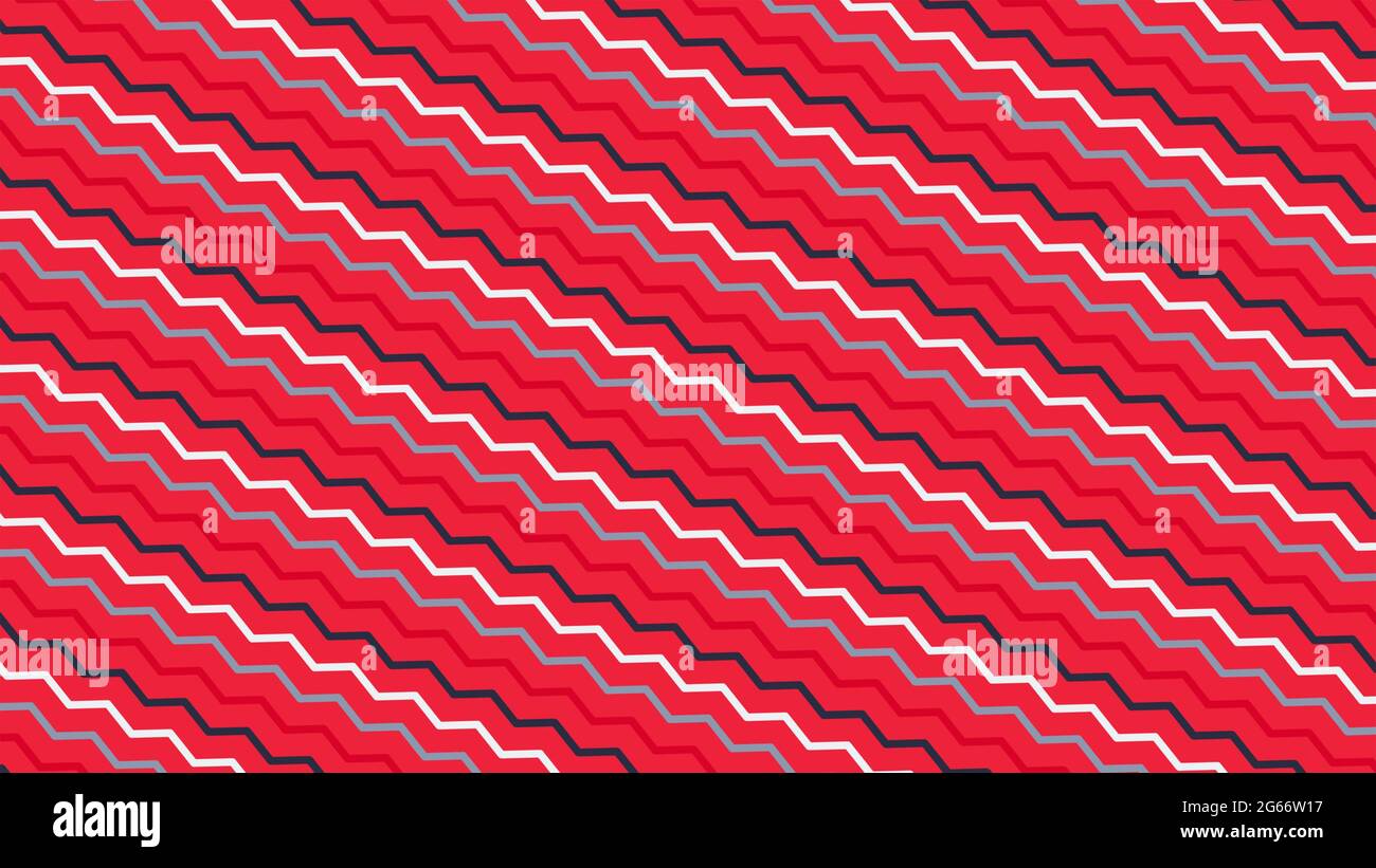 Red White Pattern Zigzag