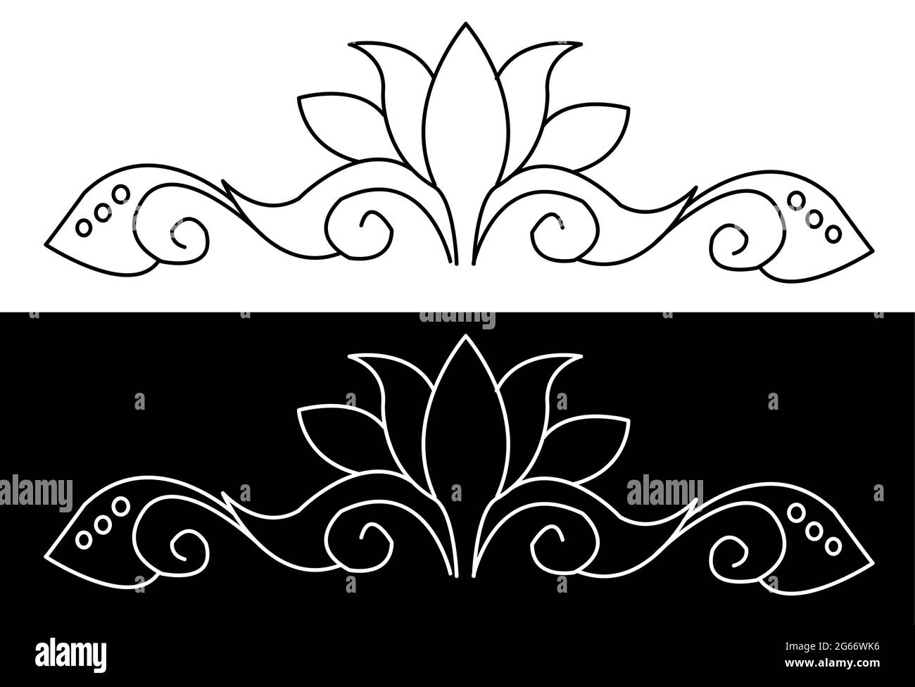 Indian Traditional and Cultural Border design concept of floral line ...