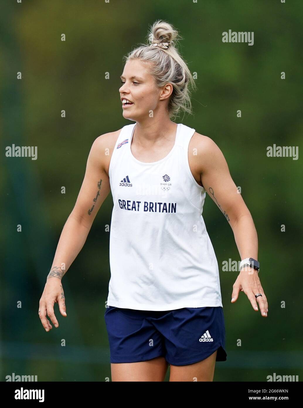 Rachel Daly during a training session at Loughborough University ...