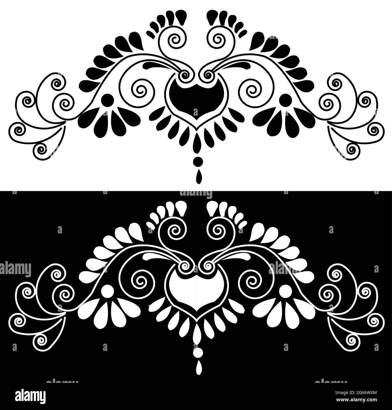 Indian Cultural Beautiful Alpona design concept of floral art isolated ...