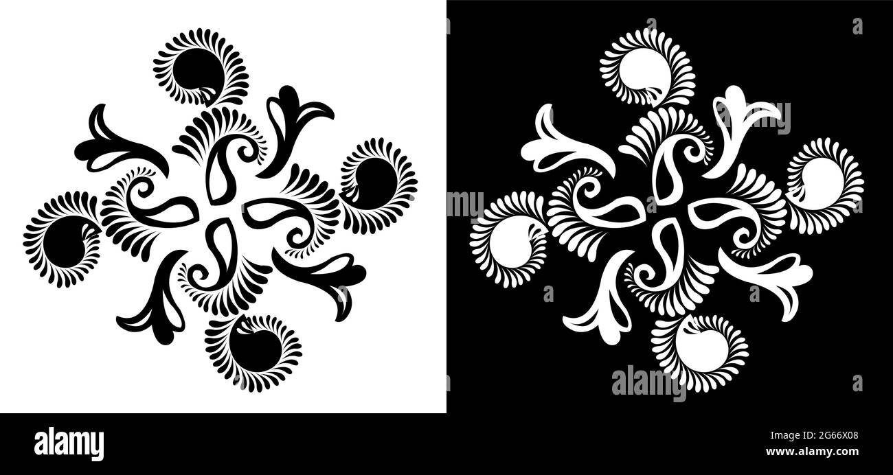 Indian Traditional and Cultural festive Rangoli Mandala design concept ...