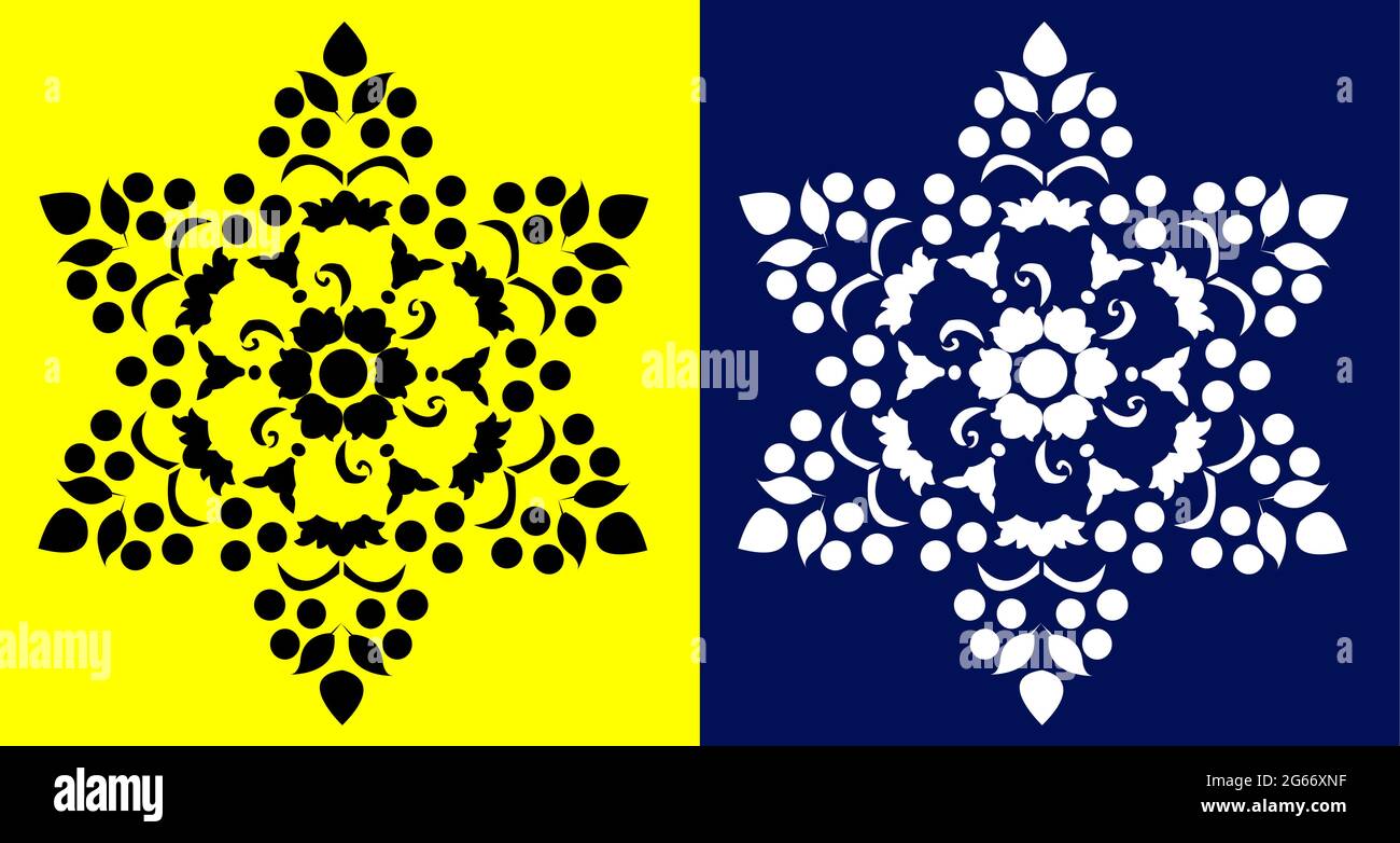 Indian Traditional and Cultural Rangoli Mandala design concept of ...