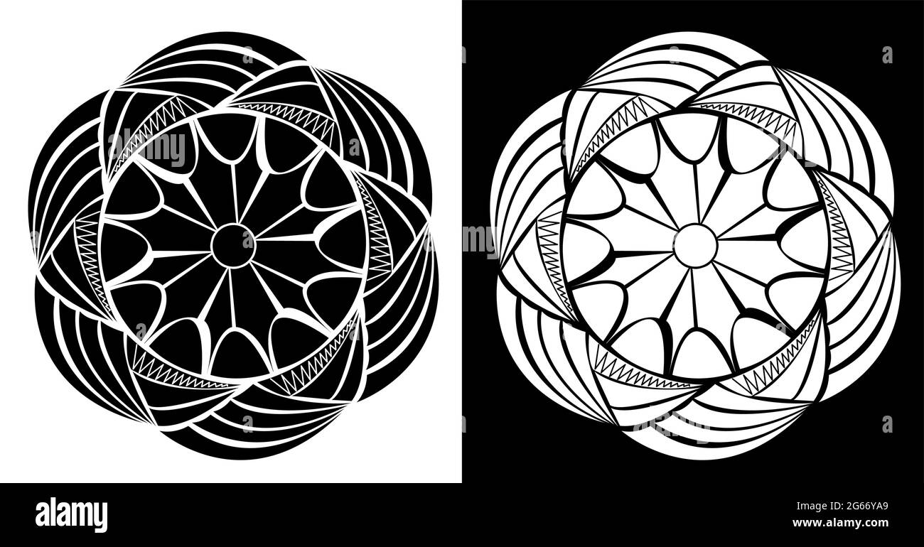 Rangoli art on diwali festival Black and White Stock Photos & Images ...