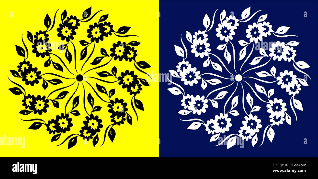 Indian Traditional and Cultural Rangoli Mandala design concept of ...