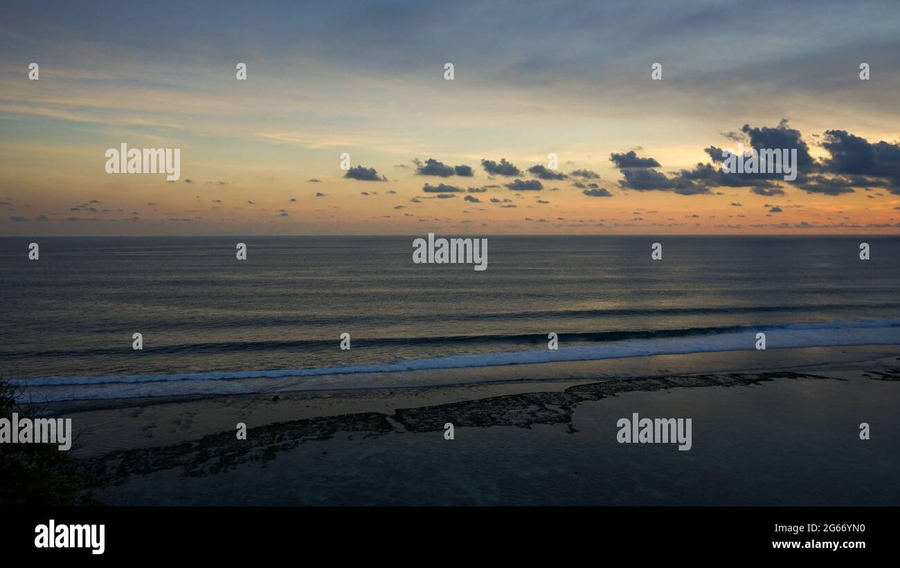 Beautiful beach landscape at sunset Stock Photo - Alamy