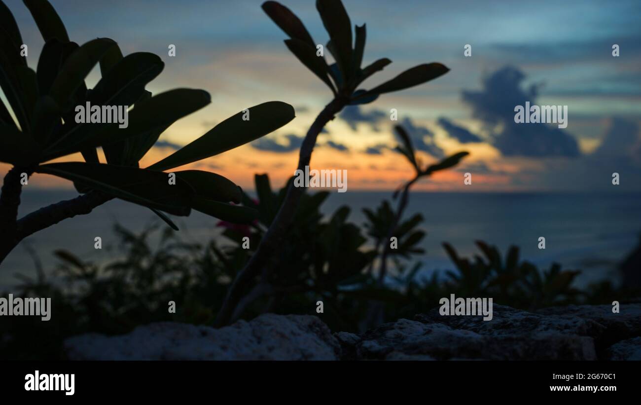 Beautiful beach landscape at sunset Stock Photo - Alamy