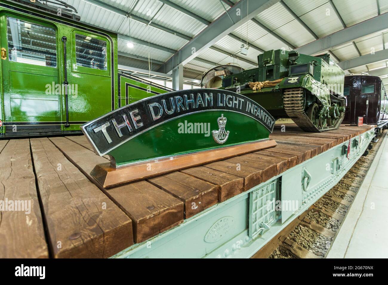 Durham Light Infantry badge and a tank at the Locomotion, National ...