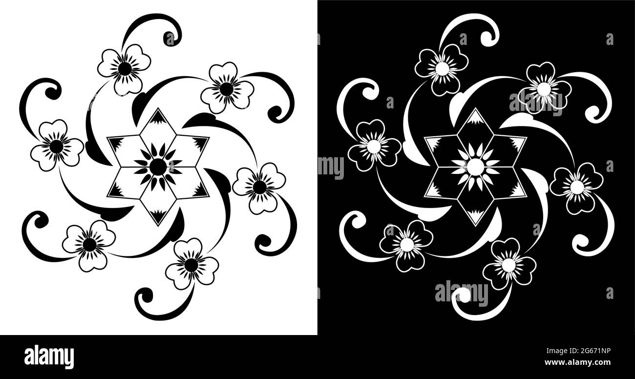 Indian Traditional and Cultural festive Rangoli Mandala design concept ...