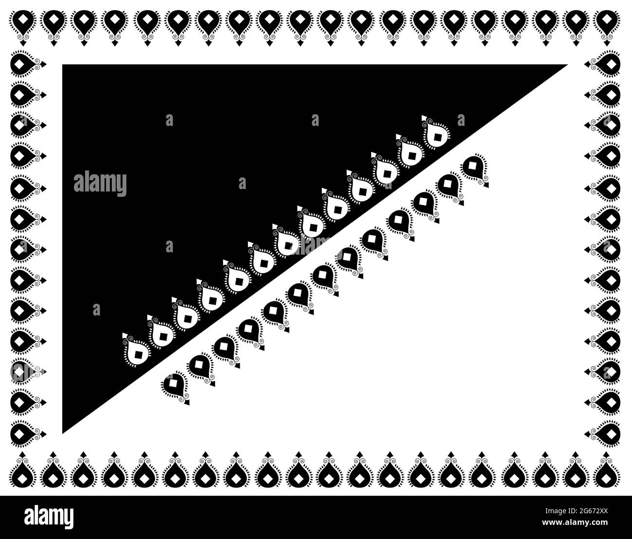 Rectangle border design concept of indian traditonal and cultural ...