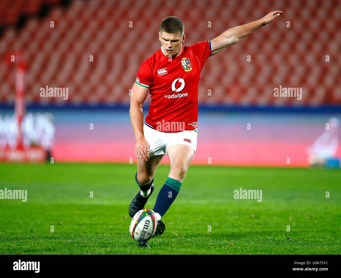 British & Irish Lions' Owen Farrell scores his side's second conversion ...
