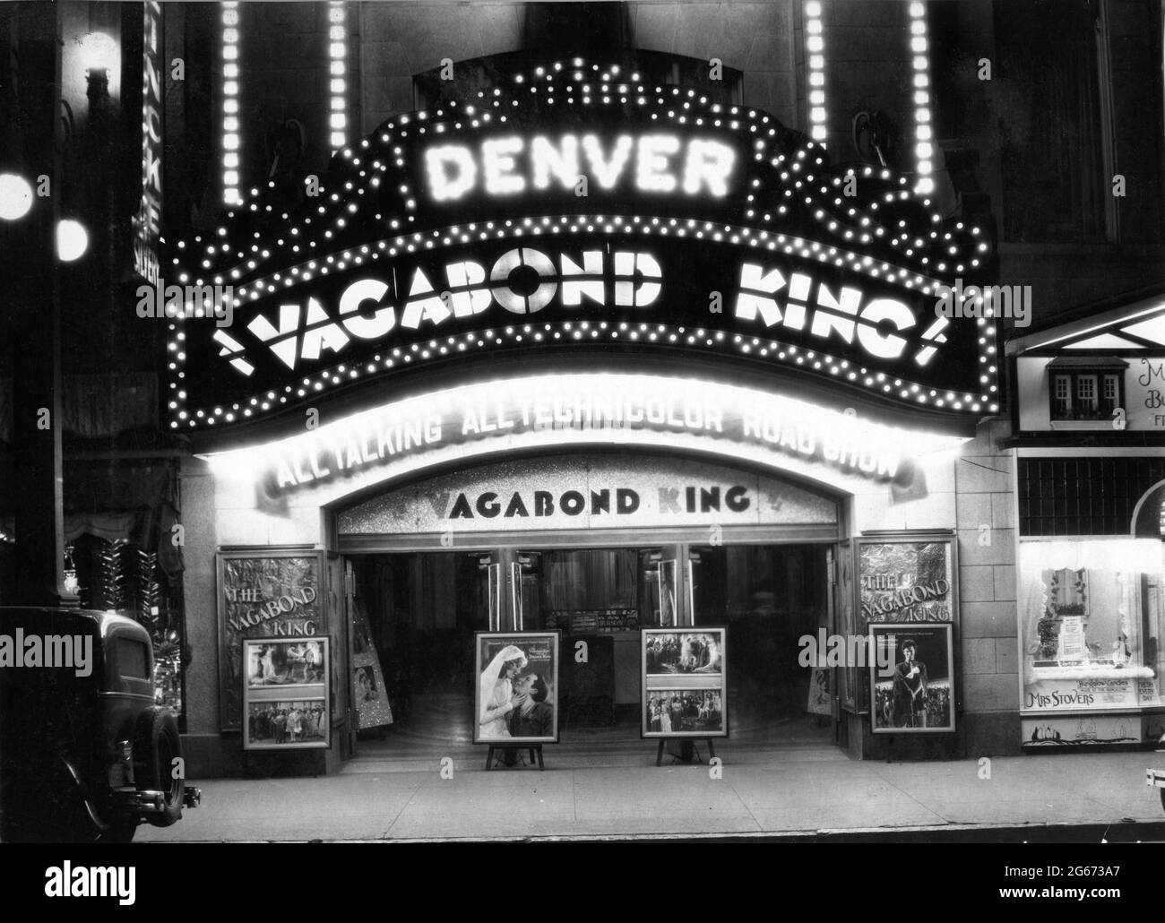 Denver Movie Theatre Facade with Posters and Displays for DENNIS KING ...