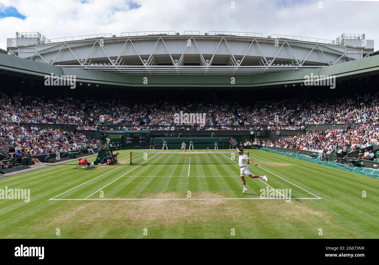Roger Federer Playing Against Cameron Norrie In The Third Round Of The