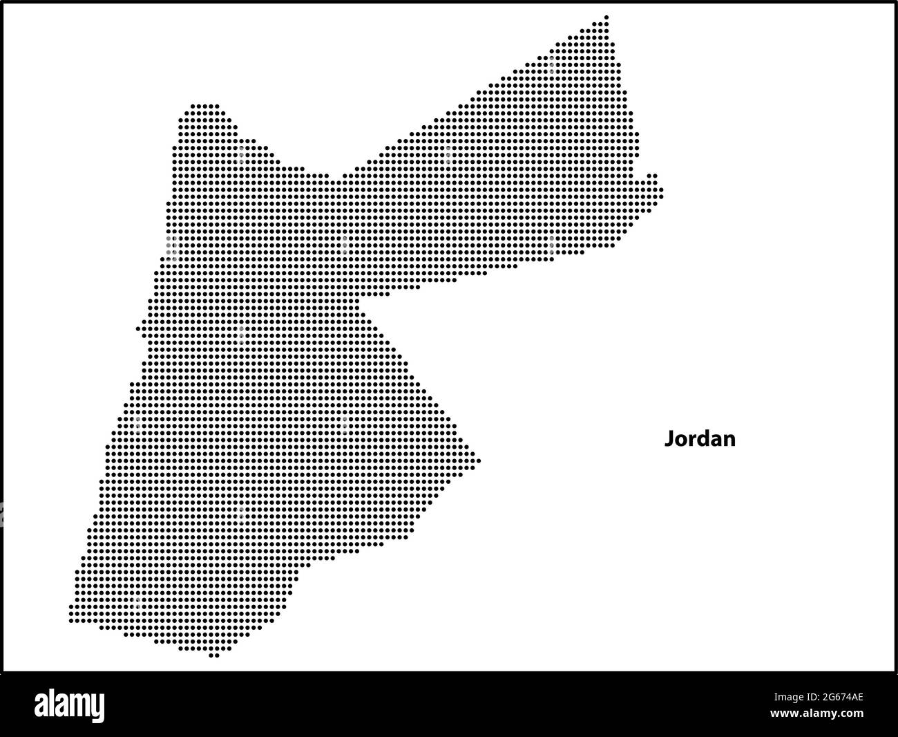 Vector halftone Dotted map of Jordan country for your design, Travel ...