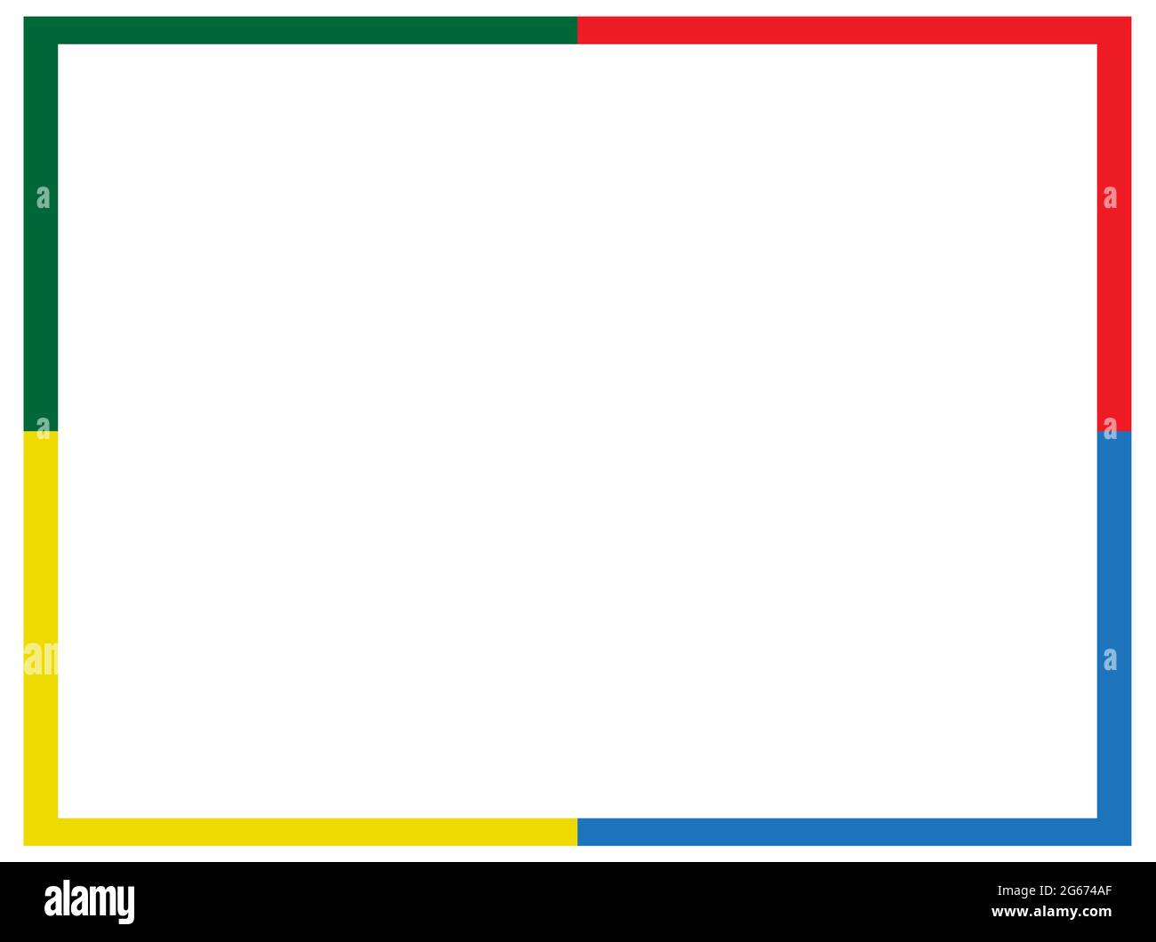 Colourful rectangle stripe border design isolated on white background ...