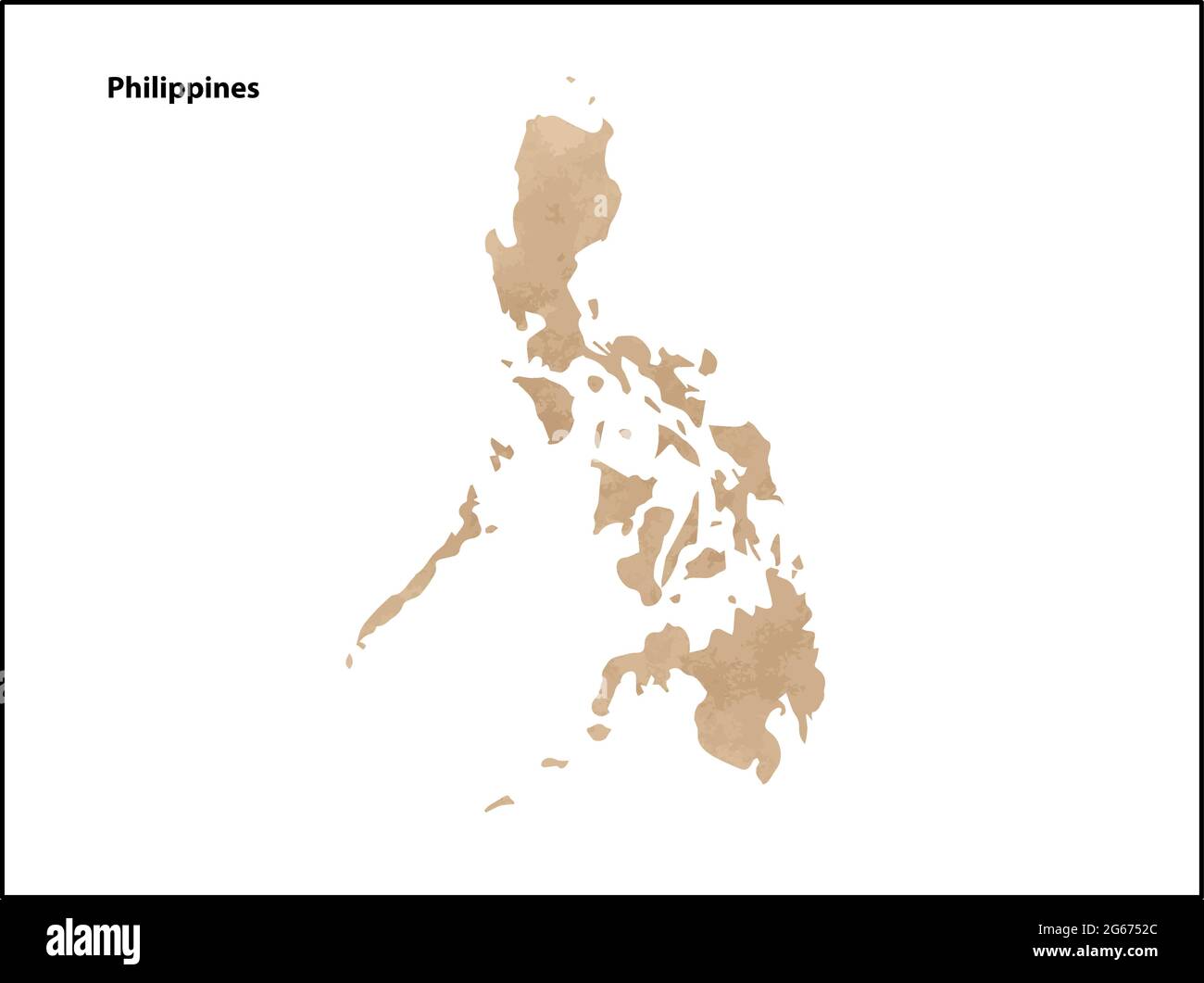 Classic Style Simple Map Of Philippines