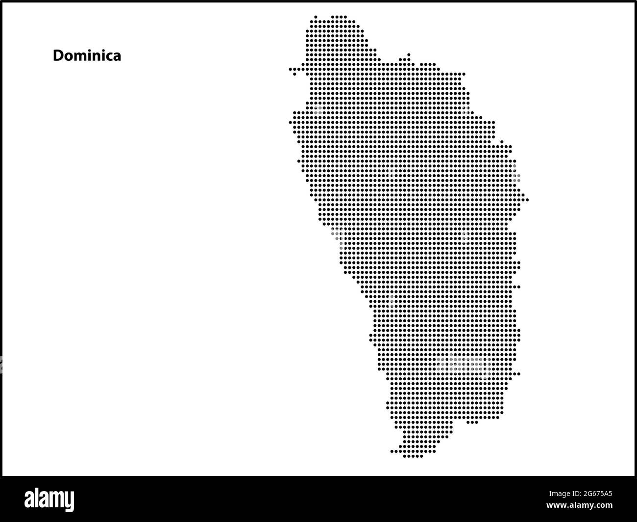 Vector halftone Dotted map of Dominica country for your design, Travel ...