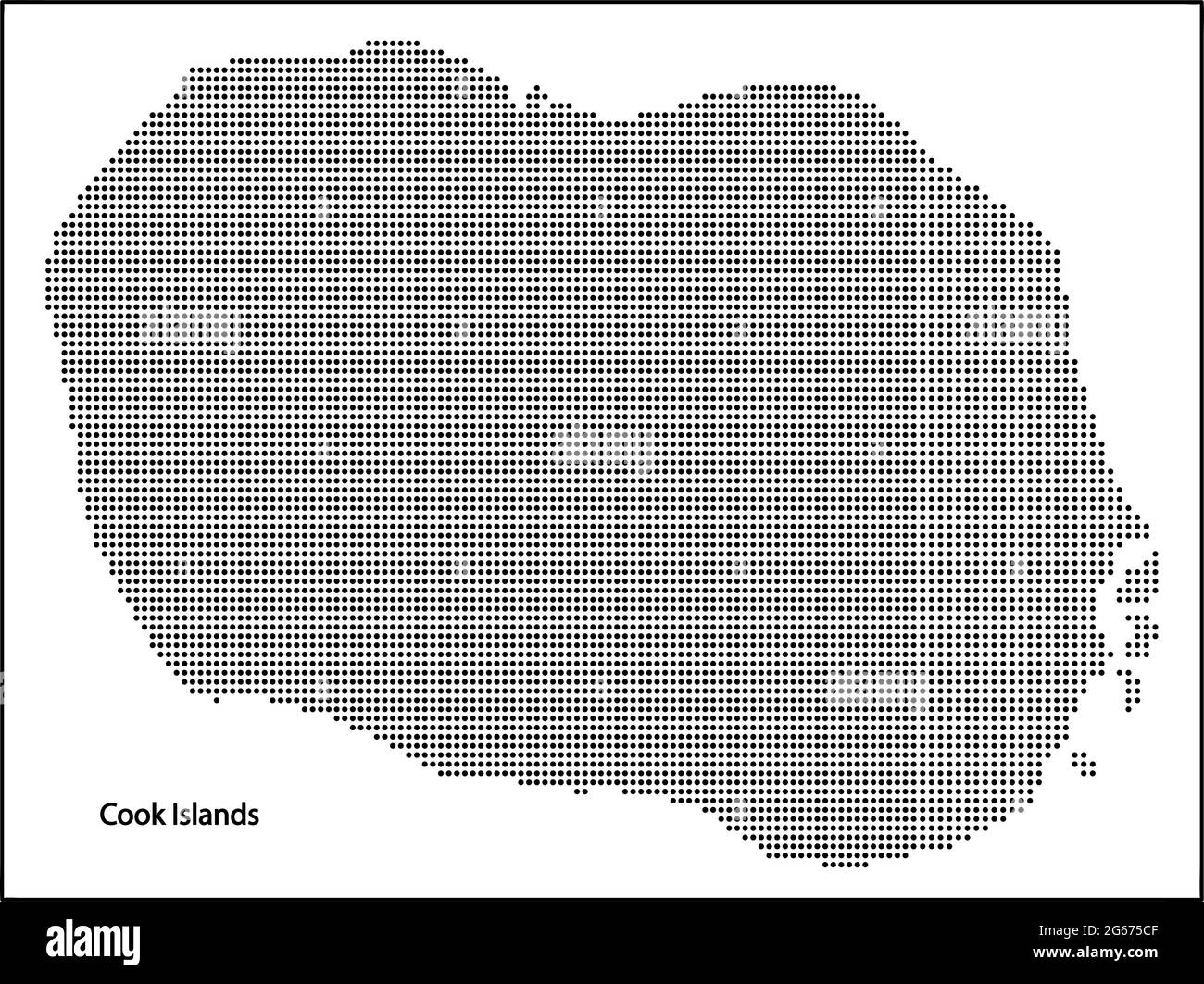 Vector halftone Dotted map of Cook Islands country for your design ...