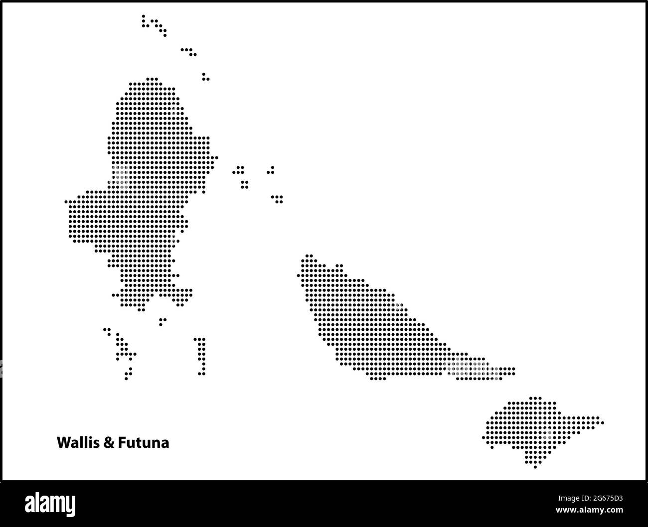 Vector halftone Dotted map of Wallis & Futuna country for your design ...
