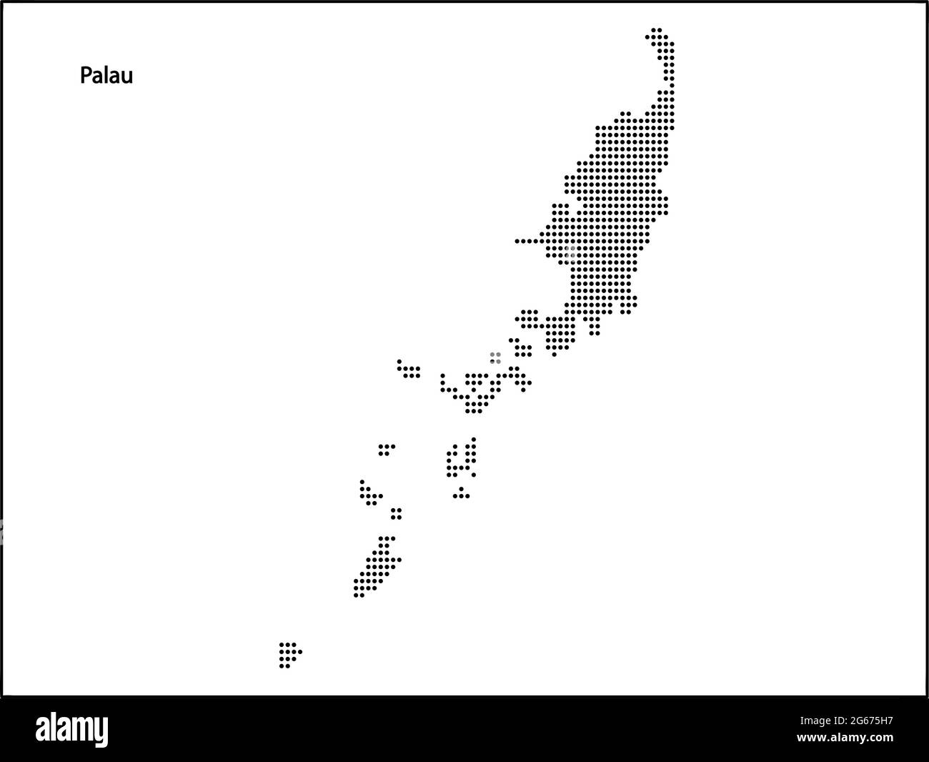Vector halftone Dotted map of Palau country for your design, Travel Illustration concept Stock ...