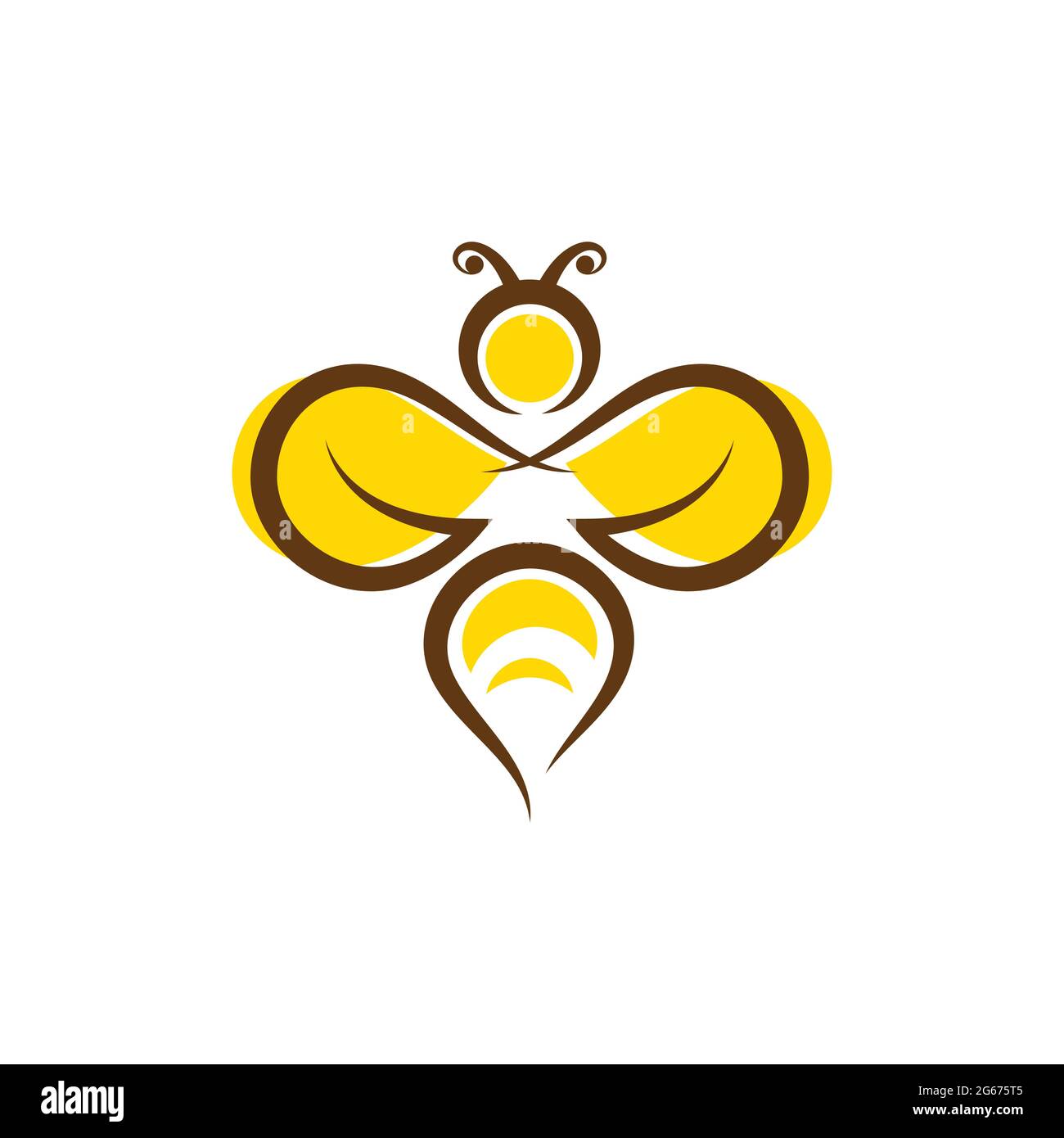 Bee Element Vector icon design illustration Template Stock Vector Image ...