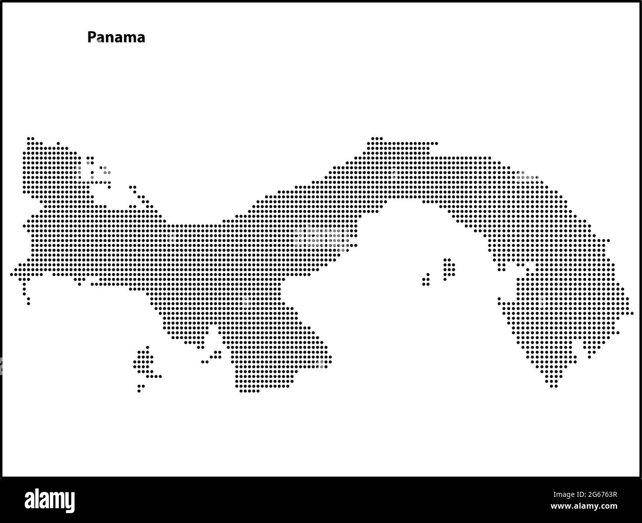 Vector halftone Dotted map of Panama country for your design, Travel ...