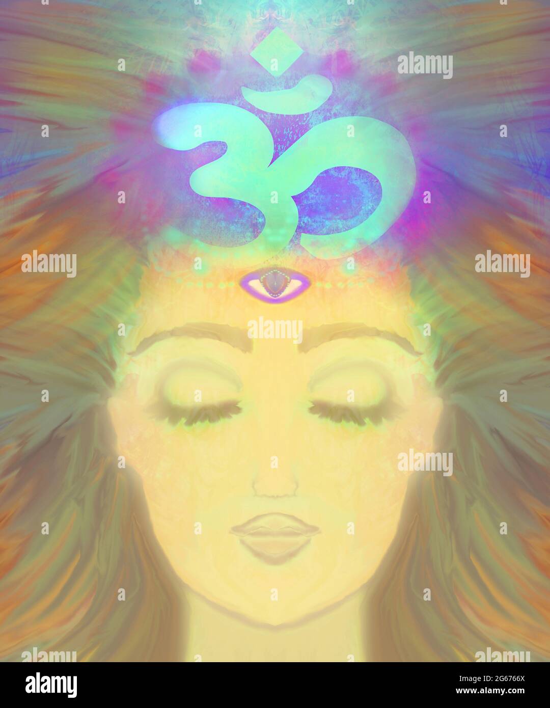 Woman with third eye, psychic supernatural senses Stock Photo - Alamy