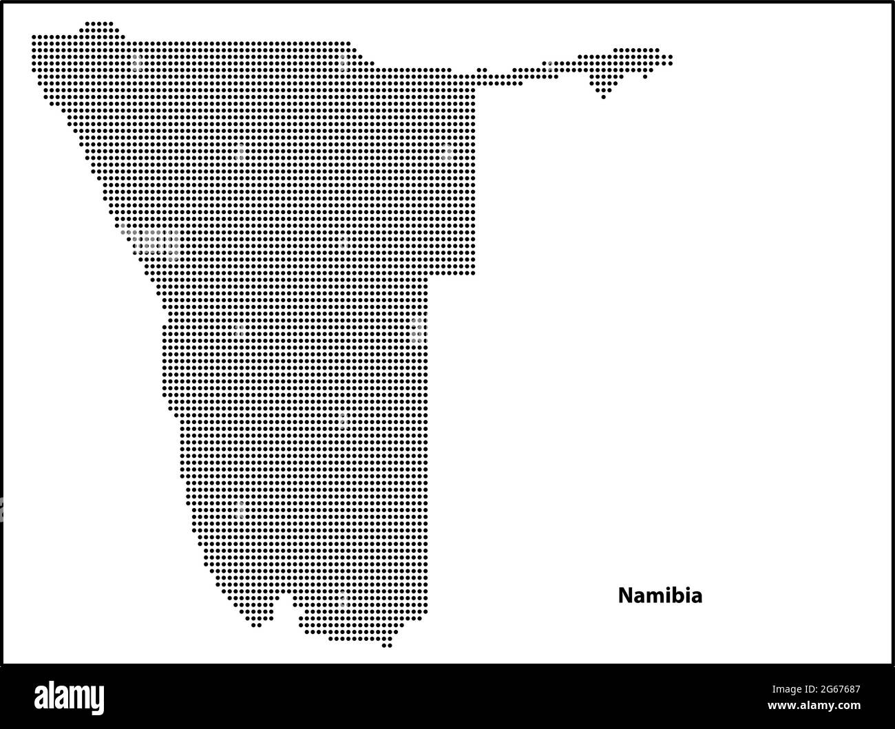 Vector halftone Dotted map of Namibia country for your design, Travel ...