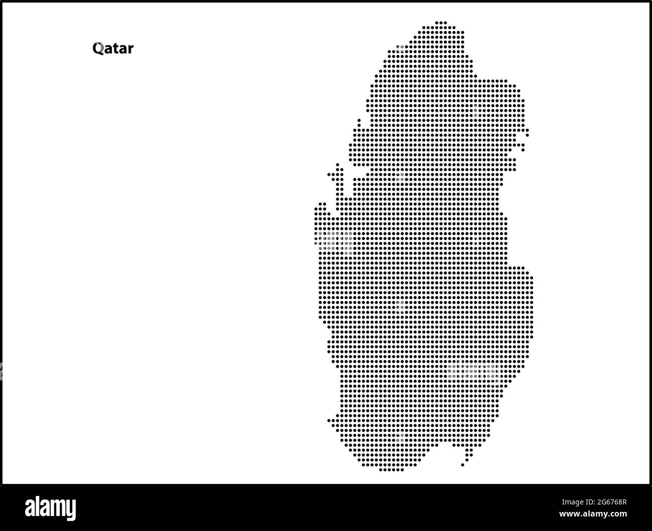 Vector halftone Dotted map of Qatar country for your design, Travel ...