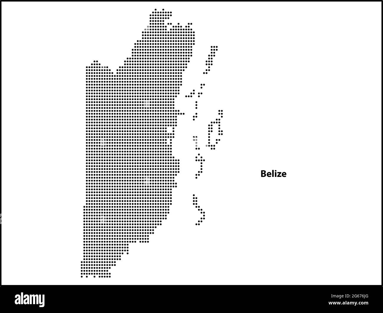 Vector halftone Dotted map of Belize country for your design, Travel ...