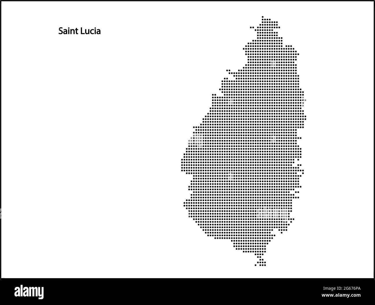 Vector halftone Dotted map of Saint Lucia country for your design ...